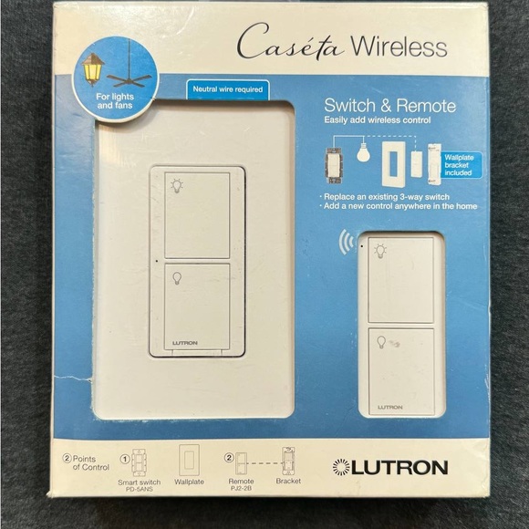 Lutron | Other | Lutron Ppkgwswh Caseta Smart Switch Kit With Remote ...